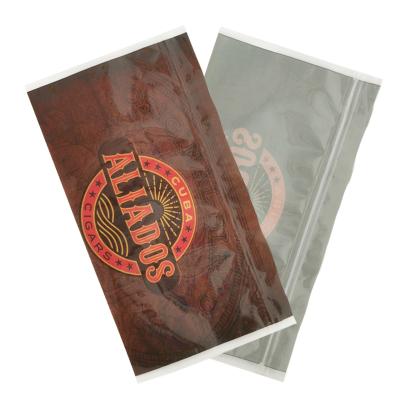 China Volume 5 Cigars Cigar Packaging Bag Food Grade TPU And PE Durable Resealable Moisture Proof Pouch Suitable For Cigars Storage for sale