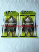 China Recyclable Poly Bags With Hangers , Clothing Plastic Packing Bags With Plastic Hook for sale