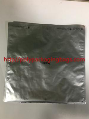 China Silver Mylar Aluminium Foil Bag Ziplock Resealable Pouches Three Side Sealed for sale