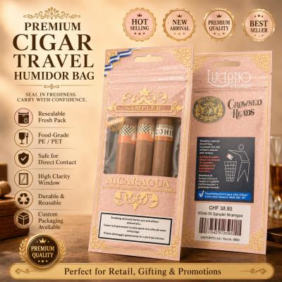 China Humidity Sheet Inside Plastic Cigar Bags Thickness 009mm Clear Protective Bags Ideal for Cigar Storage and Humidity Regulation for sale