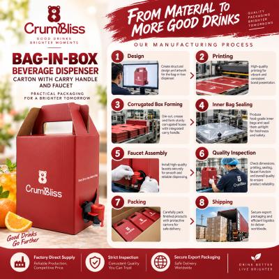 China Customized Bag In Box Containers Handle With or Without Ideal for Food Beverage Chemical and Industrial Liquid Packaging for sale