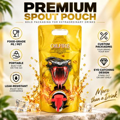 China Customized thickness Stand up spout pouch bag flexible packaging option suitable for juices sauces baby food and liquid detergents for sale