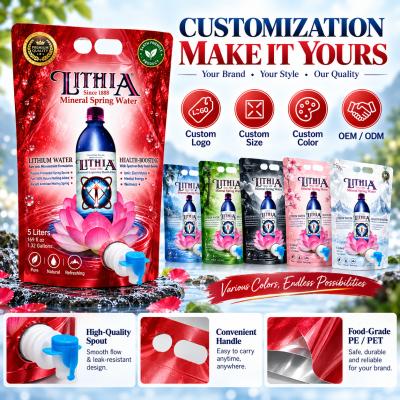 China Stand Up Pouch With Butterfly Valve Stand Up Spout Bag Durable Packaging For Liquids And Food Products Oem Customization for sale