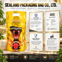 China Food Grade Coffee Bags Packaging Bag Double Bottom Folding Bag Packaging Tap Heat Spout Security Feature Whisky Vodka With Valve for sale