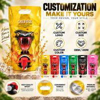 China Food Grade Coffee Bags Packaging Bag Double Bottom Folding Bag Packaging Tap Heat Spout Security Feature Whisky Vodka With Valve for sale