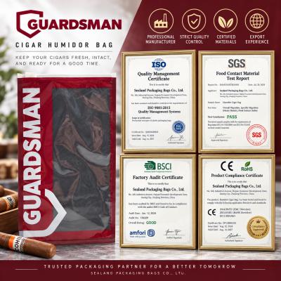 China Large size cigar bags custom designed from food grade TPU and PE materials ideal for secure cigar packaging solutions for sale