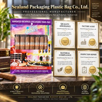 China Humidity Sheet Inside Cigar Humidifier Bag Featuring MOPP PE Material Structure Ensuring Stable Humidity Levels for Cigars for sale