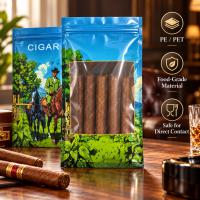 China Large Cigar Humidor Bags produced with OPP LDPE Laminated Material ensuring effective cigar freshness preservation for sale