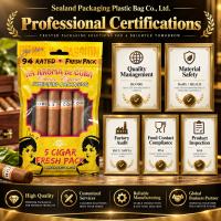 China Ziplock Design cigar bags custom custom color resealable packaging designed to protect cigars from environmental factors for sale
