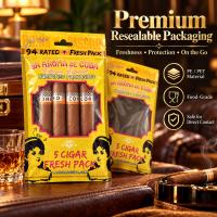China Ziplock Design cigar bags custom custom color resealable packaging designed to protect cigars from environmental factors for sale
