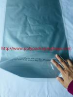 China Silver Hand - Wound Plastic Bags For Clothes Open From Handle With Snap Button for sale