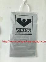 China Silver Hand - Wound Plastic Bags For Clothes Open From Handle With Snap Button for sale