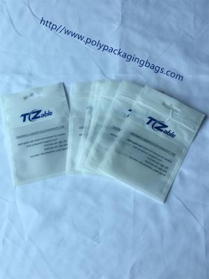 China White Pearly Film Foil Ziplock Bags  / Translucent Visible Yin - Yang Bone Bag for sale