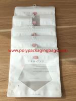 China Reclosable Zip lock Poly Bags With Hangers Hook / Plastic Custom Printed Bags for sale