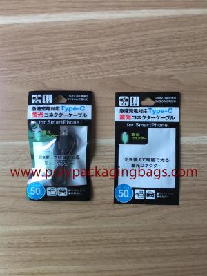 China Universal Plastic Zipper Bag For Cable Retail / Car Charging Line for sale