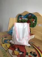 China Printed CPE Clear Drawstring Plastic Bags / Custom Made Plastic Travel Cosmetic Bag for sale