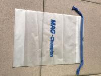 China Printed CPE Clear Drawstring Plastic Bags / Custom Made Plastic Travel Cosmetic Bag for sale