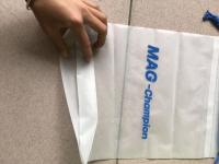 China Printed CPE Clear Drawstring Plastic Bags / Custom Made Plastic Travel Cosmetic Bag for sale