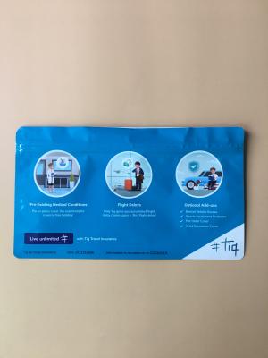 China PET + PET Composite Waterproof Foil Ziplock Bags 5 Colors Gravure Printing for sale