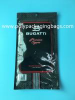 China Classic Black 4-6 Cigar Humidor Bags / General Zipper Plastic Moisturizing Bag for sale