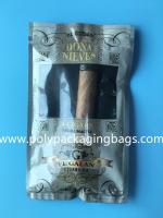 China Custom cigar moisturizing fresh zipper ziplock bag with transparent window for sale