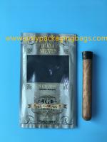 China Custom cigar moisturizing fresh zipper ziplock bag with transparent window for sale