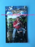 China Custom cigar moisturizing fresh zipper ziplock bag with transparent window for sale