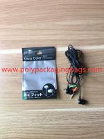 China Headphone Cable Electronic Digital Foil Ziplock Bags With Transparent Window for sale