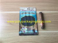 China Custom Made Printed Plastic Cigar Bags With Transparent Windows for sale