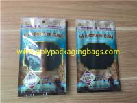 China Custom Made Printed Plastic Cigar Bags With Transparent Windows for sale