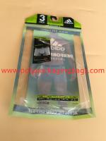 China Antistatic Tasteful Plastic Bags For Clothes With Hook Zipper ROHS for sale