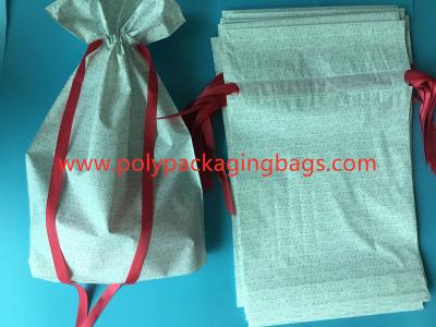 China White CPE Drawstring Plastic Bags For New Year Gift / Women 'S Personal Items for sale