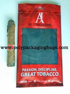 China Transparent Window 3 Side Seal 0.08mm Cigar Humidor Bags for sale