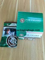 China Display Box Green Printed BOPP Cigar Humidor Bags for sale