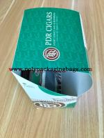 China Display Box Green Printed BOPP Cigar Humidor Bags for sale