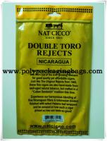 China Portable Yellow OPP / LDPE  Moisturizing Zipper Cigar Bag With Humidifier and window for sale