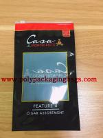China Resealable Slider Zipper And Window OPP Cigar Tobacco Bag for sale