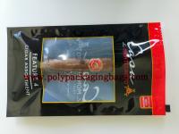 China Resealable Slider Zipper And Window OPP Cigar Tobacco Bag for sale