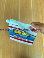 China Detergent PET Reusable Stand Up Pouch With Corner Spout And Side Handle for sale