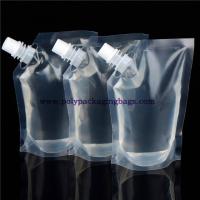 China Custom Clear Plastic Liquid Drinking Stand Up Pouch With Spout for sale