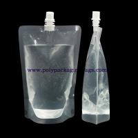 China Custom Clear Plastic Liquid Drinking Stand Up Pouch With Spout for sale
