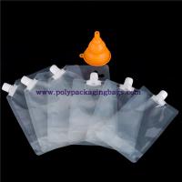China Custom Clear Plastic Liquid Drinking Stand Up Pouch With Spout for sale