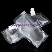 China Custom Clear Plastic Liquid Drinking Stand Up Pouch With Spout for sale