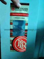 China Ziplock Plastic Sponge Layer Travelling Humidor Cigar Bags for sale
