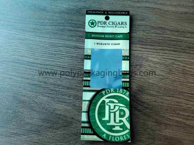 China 8mm Hang Hole Plastic Sponge Layer Ziplock Cigar Bag for sale