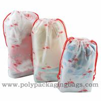 China Custom Moisture Proof Clothes Cosmetics Drawstring Plastic Bags for sale