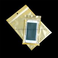 China Matte Silver W30 x L40cm Zipper Packing Bags For Cellphone Clothes for sale
