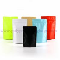 China Metallic Aluminum Foil Stand Up Zip Lock Bag With Tear Notch for sale