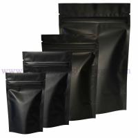 China Metallic Aluminum Foil Stand Up Zip Lock Bag With Tear Notch for sale