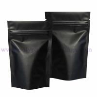 China Metallic Aluminum Foil Stand Up Zip Lock Bag With Tear Notch for sale